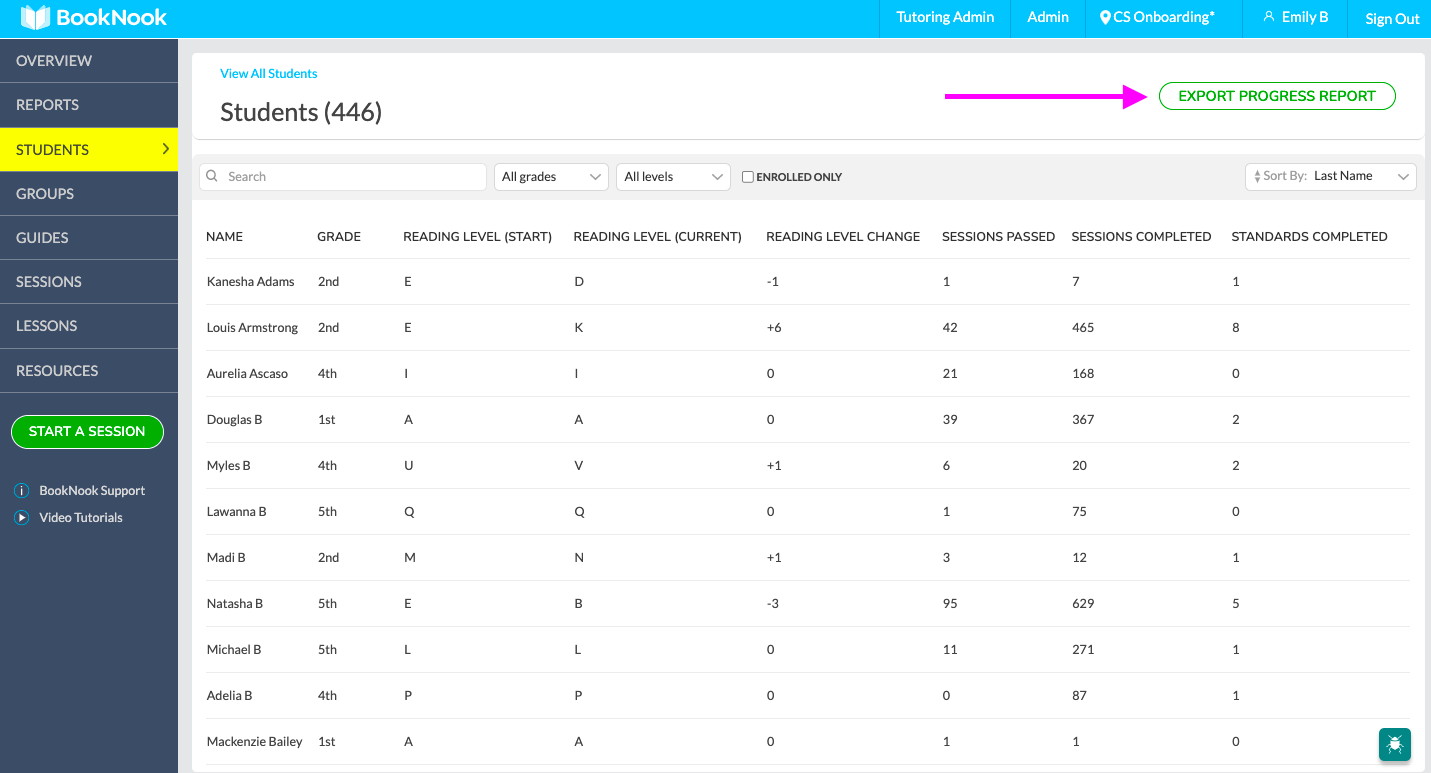 How Do I Run and Export Student Progress Reports?